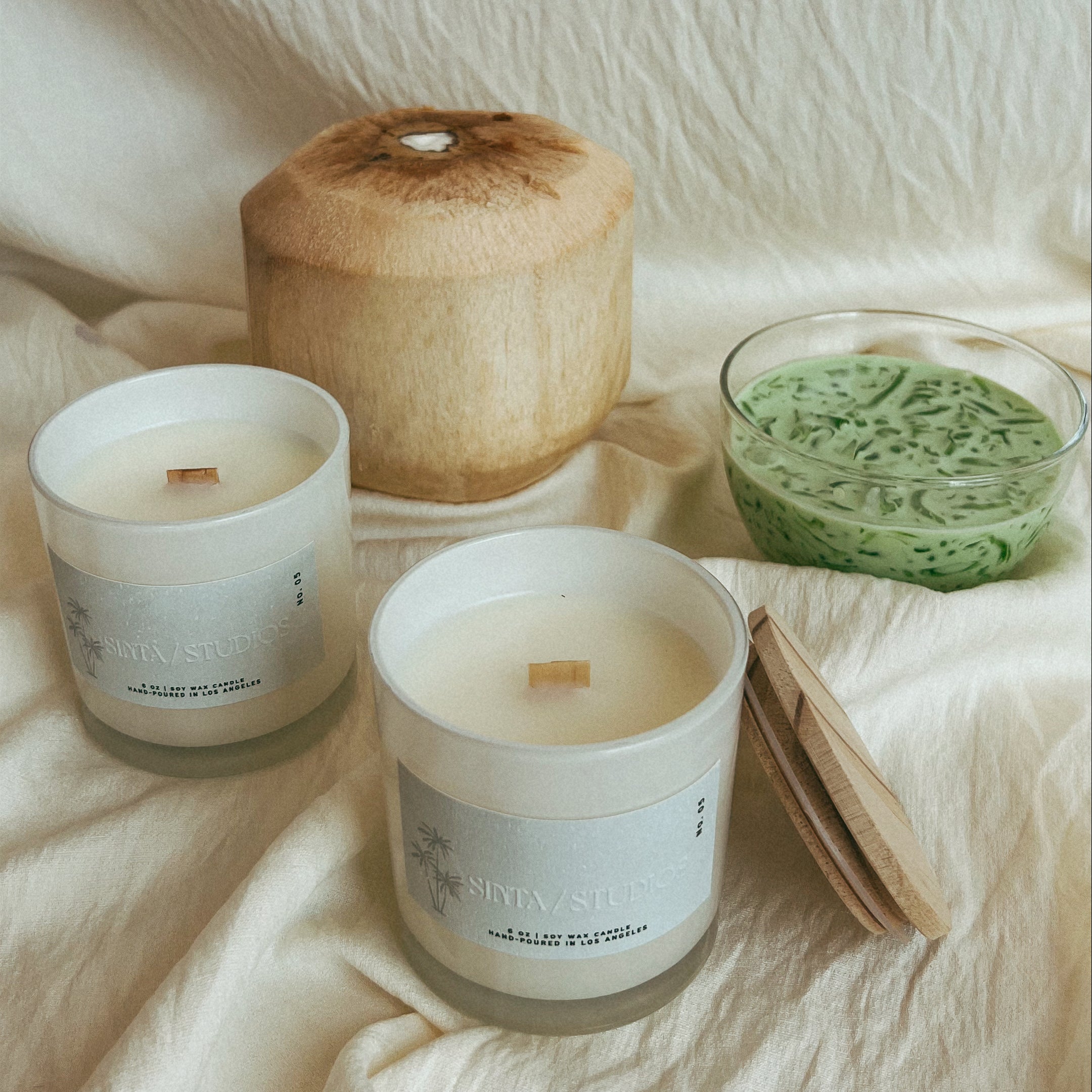 Sinta Studios | Buko Pandan Scented Coconut Soy Wax Blend Candle
